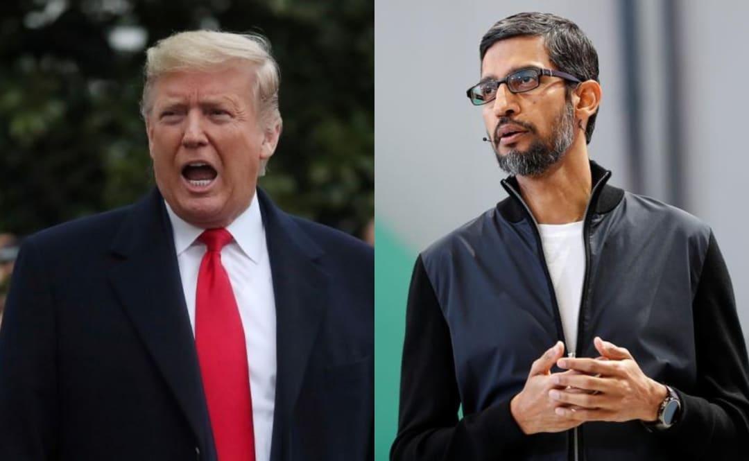 Trump says Google CEO Sundar Pichai called him to apologise