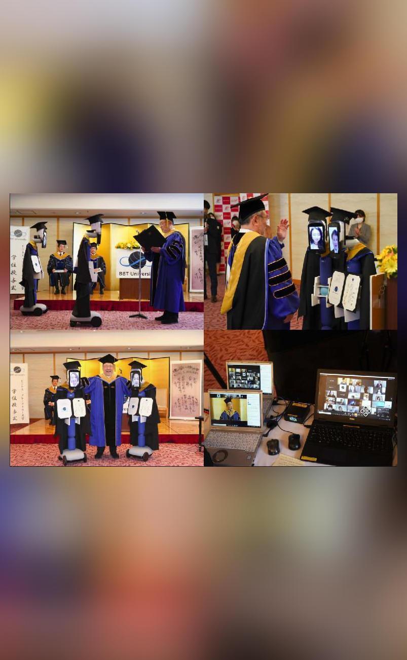 Robots wearing robes attend graduation ceremony in Japan amid ...